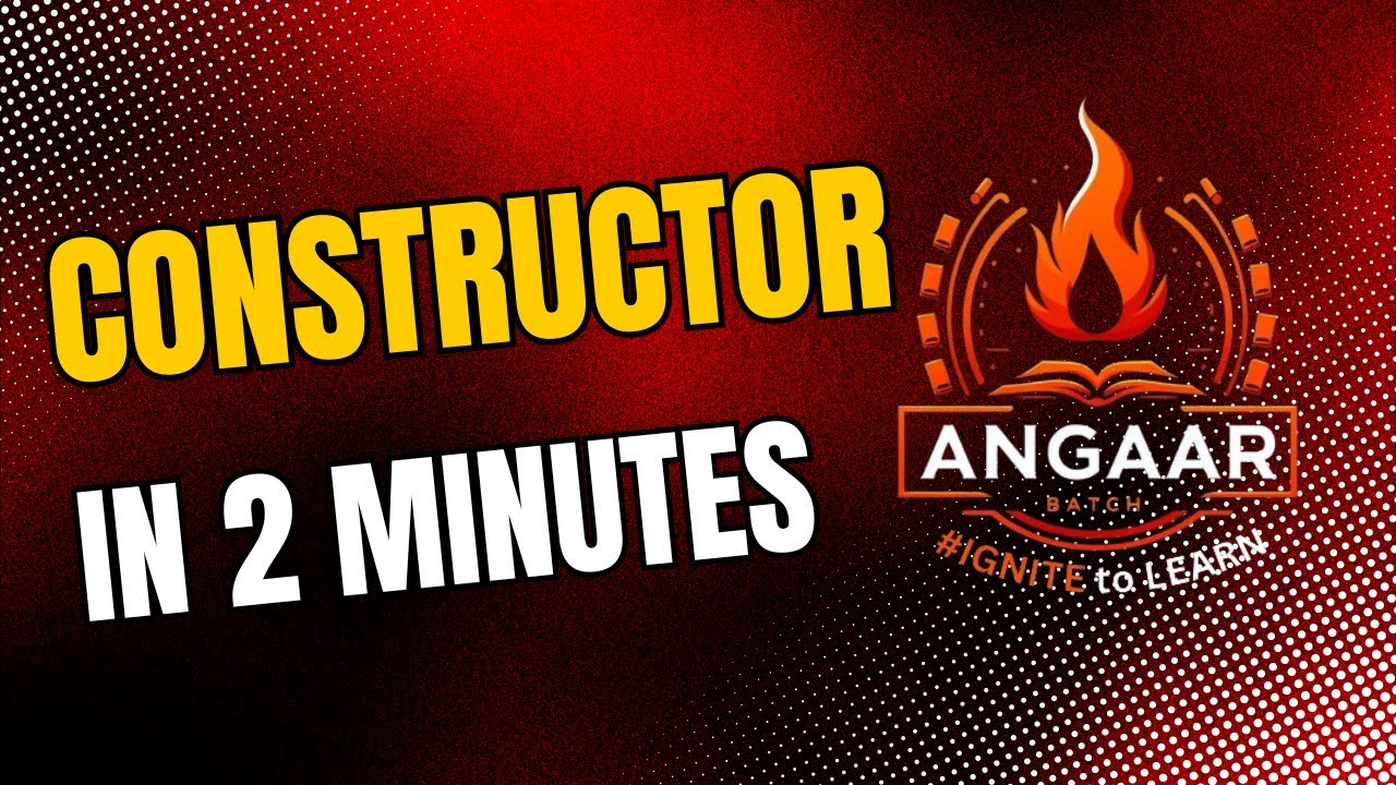 Constructor in Java | 2 Minute OOPS | Revision Videos - YouTube