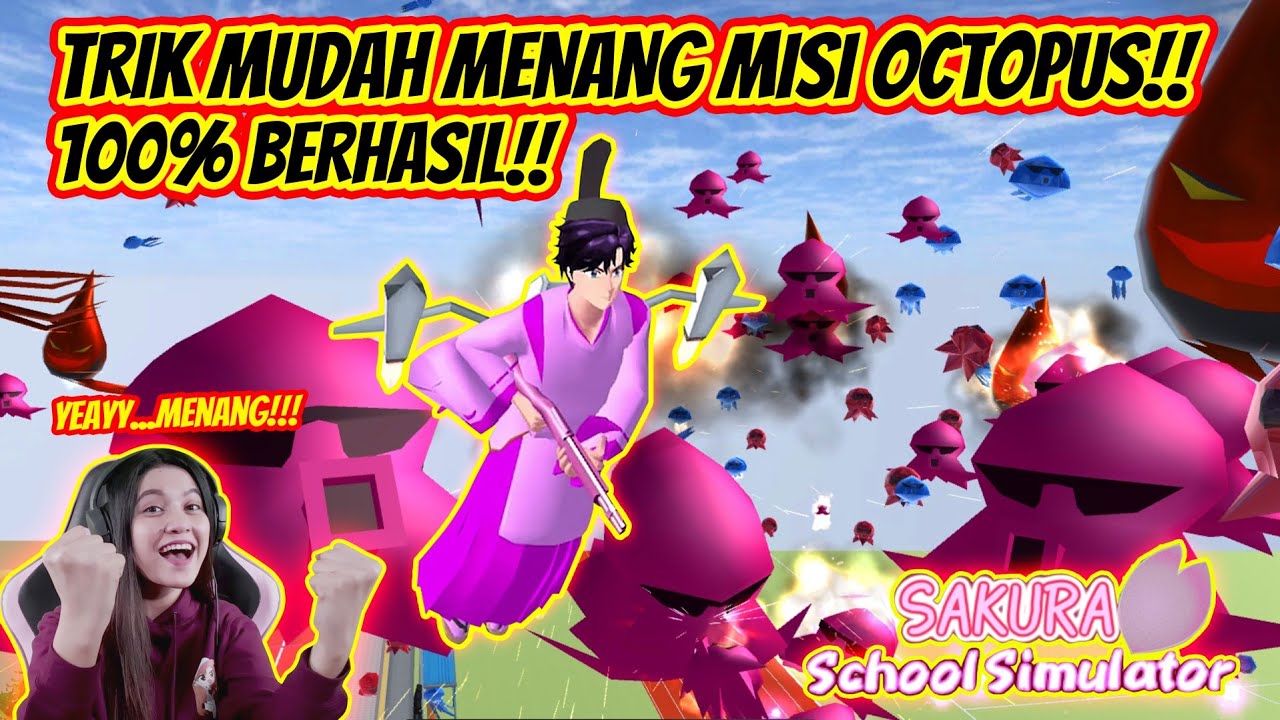 CARA MUDAH MENANG MISI OCTOPUS !! 100% BERHASIL!! SAKURA SCHOOL ...