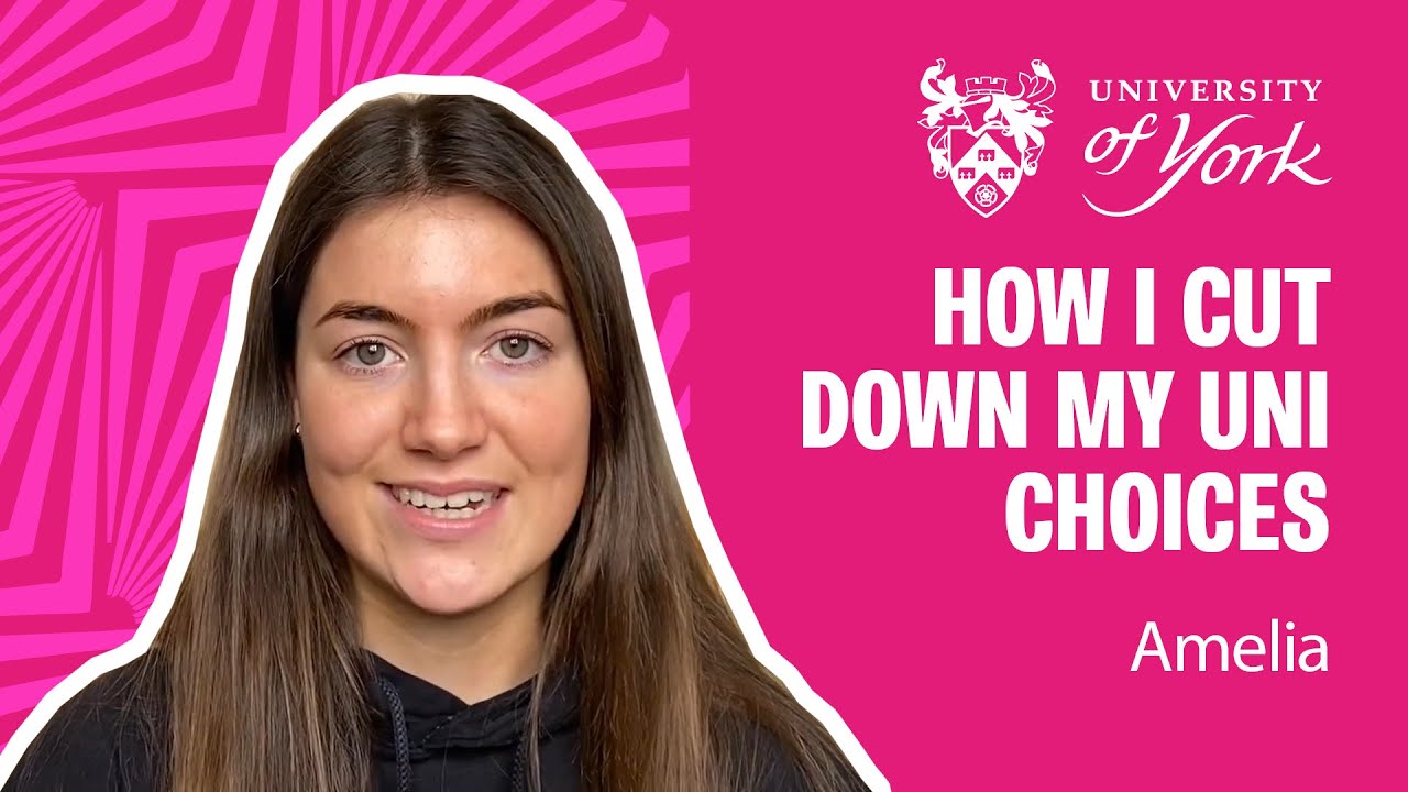 Tips for cutting down your uni choices - YouTube