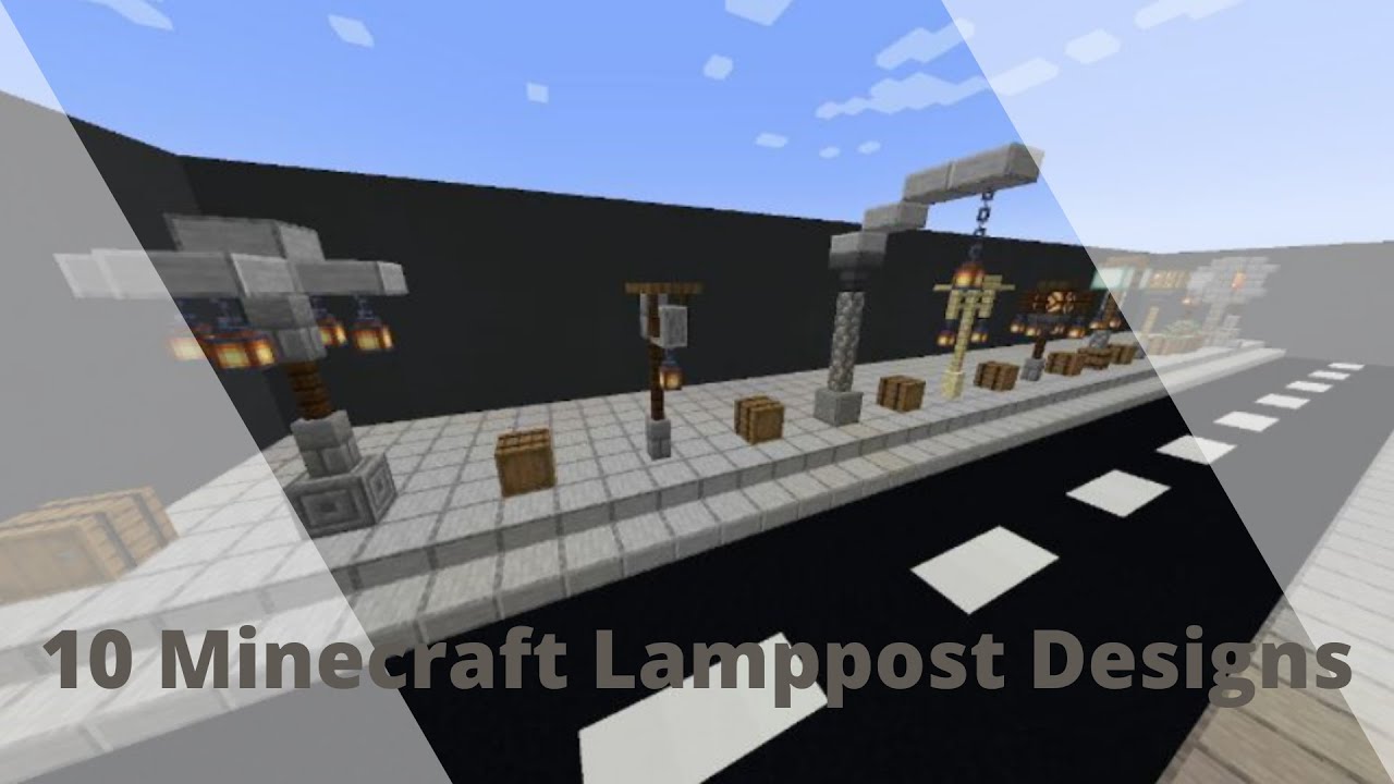 10 Minecraft lamppost designs! 💡 (Minecraft Build Tutorials) - YouTube