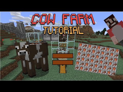 EASY COW FARM with BREEDING CLOCK|Minecraft Java/Bedrock 1.14/1.15/1.16 ...