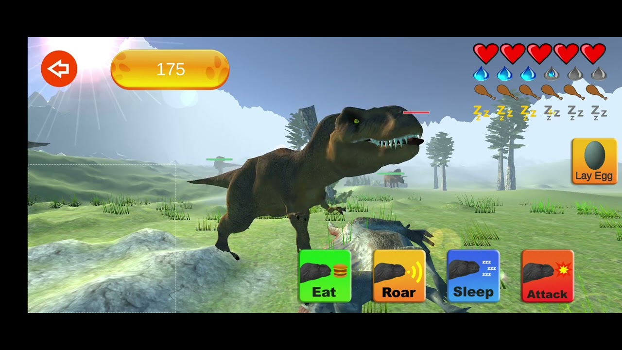 dinosaur sim game - YouTube