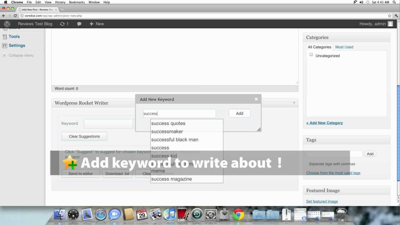 Wordpress Rocket Writer ( articles templates generator ) - YouTube