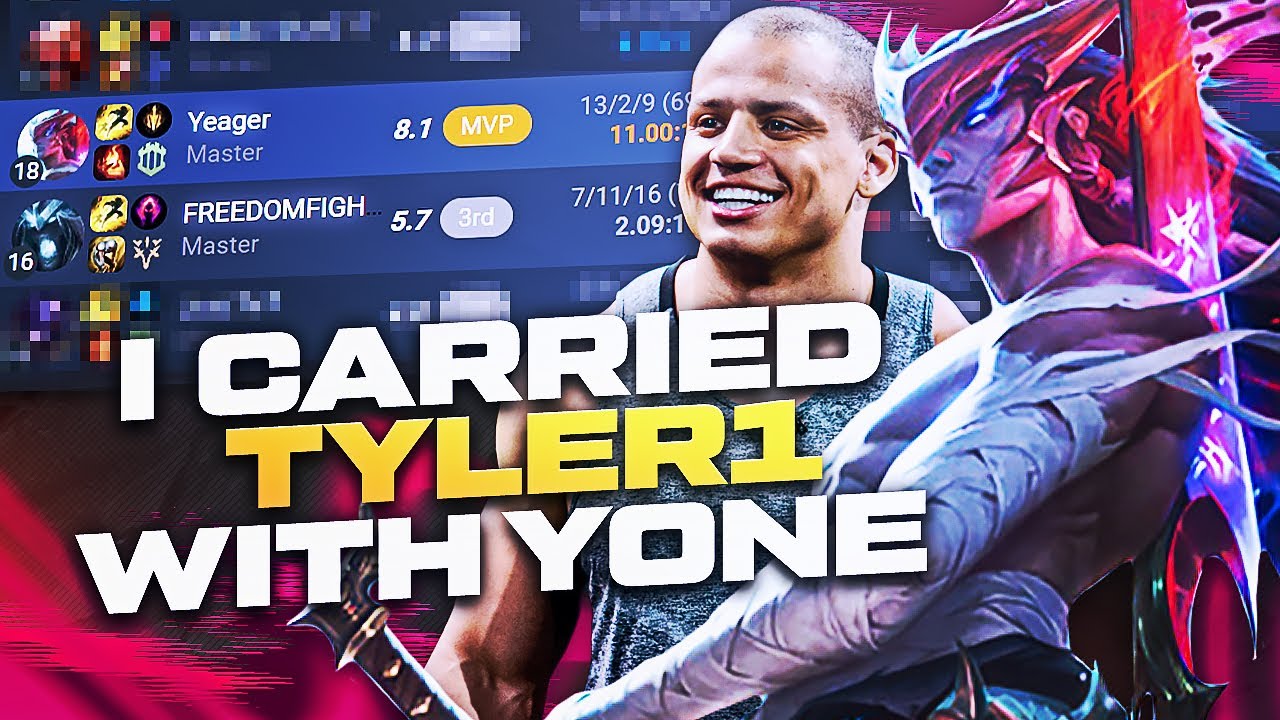 Rank 1 Yone Mid EU Carries Tyler1 | EUW 300LP+ Master Tier | League of ...