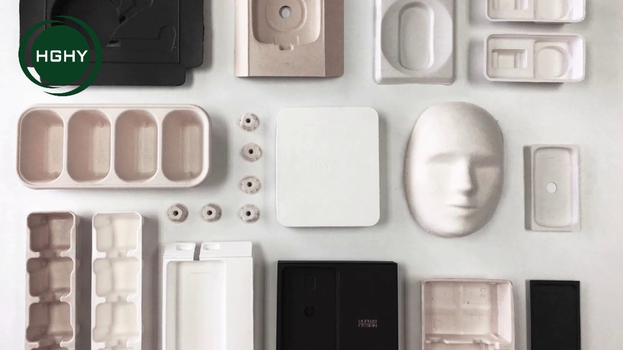 HGHY paper packaging moulding machine/paper molding machine - YouTube