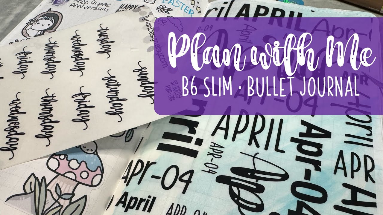 Monthly Bullet Journal Set up | B6 Slim Stalogy | Sticker and Washi and ...