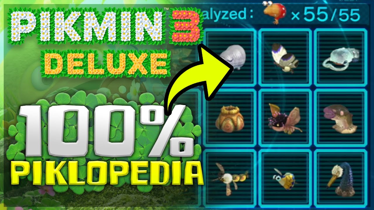 Pikmin 3 Deluxe - 100% Piklopedia Entries! ALL 55 Creatures Analyzed ...