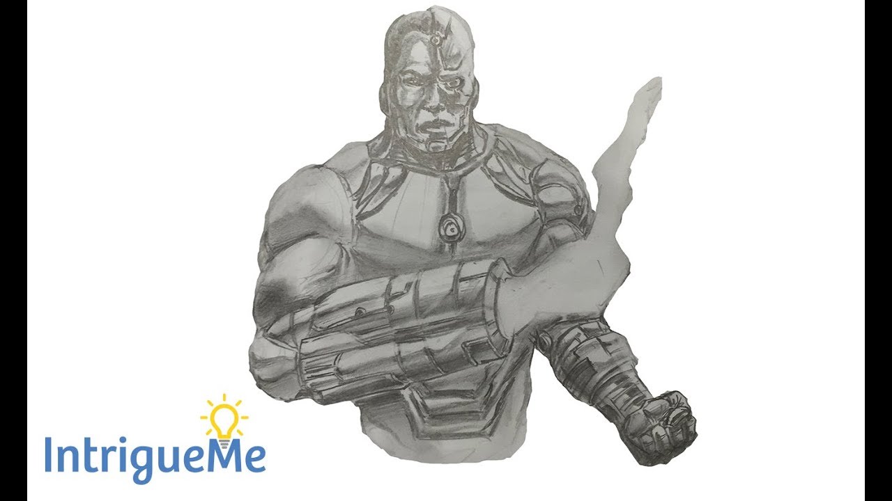 How to Draw Cyborg - YouTube