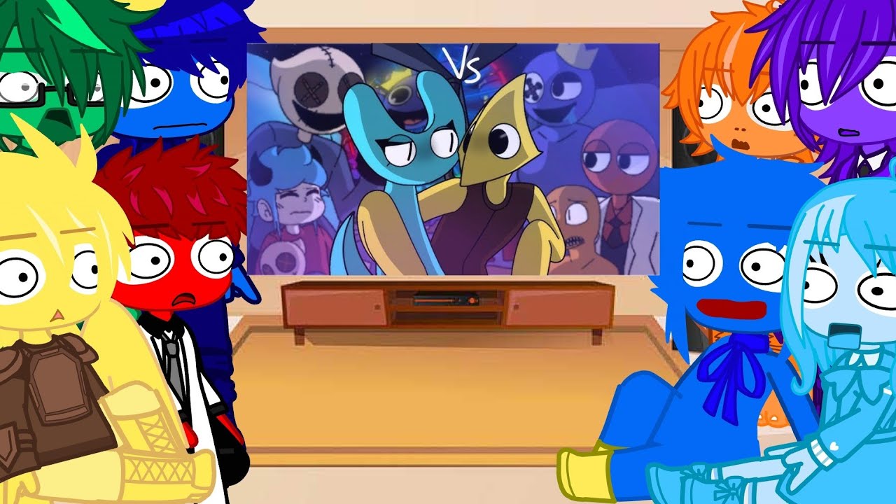Rainbow Friends Chapter 2 w/ Huggy Wuggy React To The New Creation Red ...