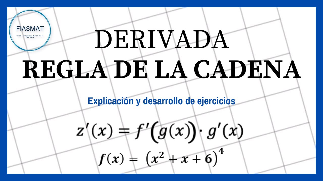 Regla de la cadena Función compuesta - Ejercicios resueltos - YouTube