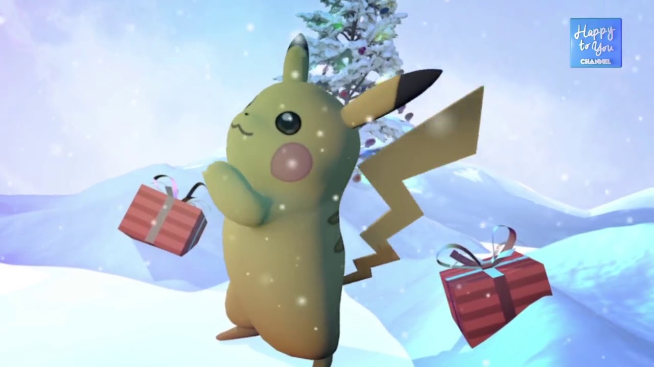 PIKACHU XMAS POKEMON DANCE Merry Christmas from Happy ToYou - YouTube