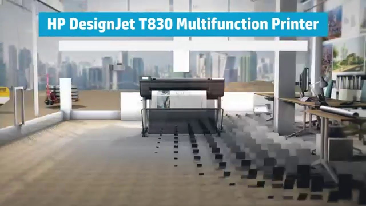 HP DesignJet T830 MultiFunction Plotter - YouTube