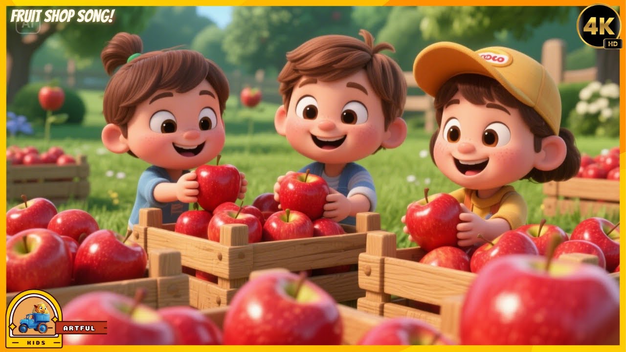 🍎 Kids Open a Fruit Shop! | Fun Fruit Song for Children 🍌🥭🍓 - YouTube