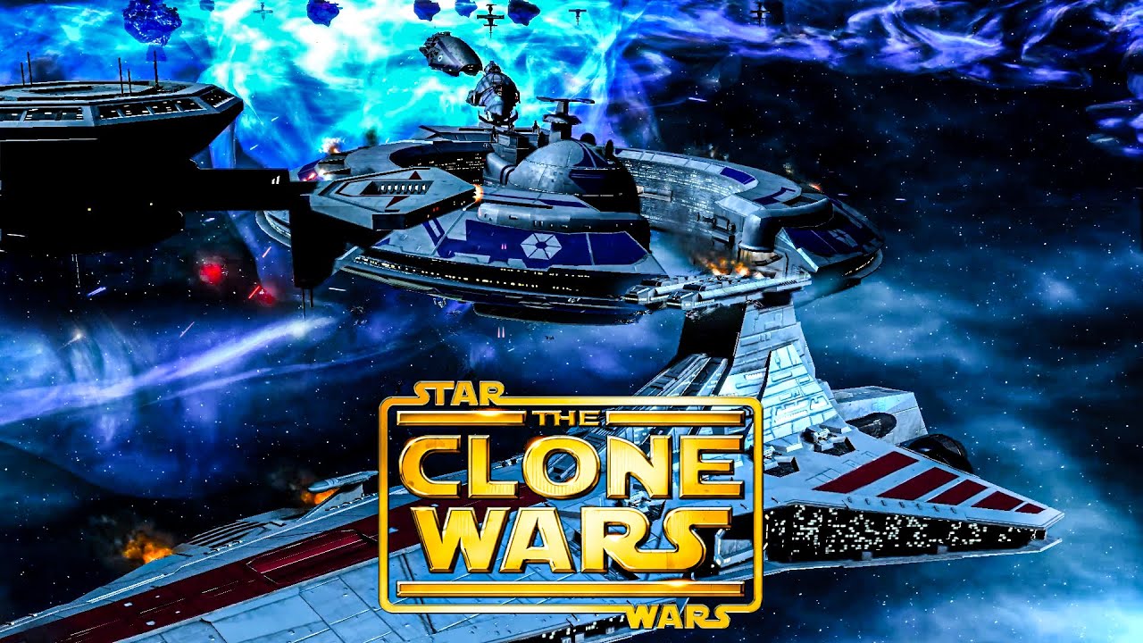 Star Wars the Clone Wars - Massive Epic Space Battle! (Cinematic ...