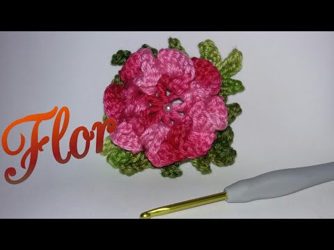 🌹FLOR EN CROCHET PASO A PASO 🌹FLOR EN CROCHET PARA APLICACION - YouTube
