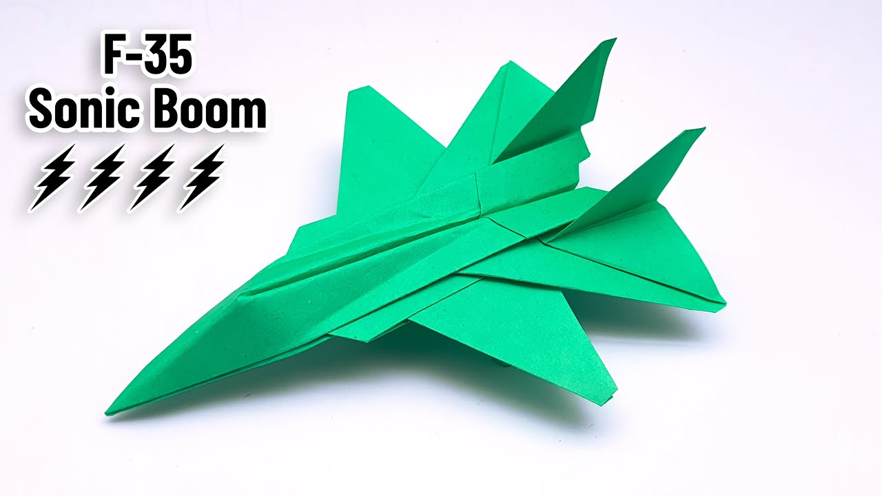 How To Fly F-35 Sonic Boom Jet Fighter | Folding Origami Of Sonic Boom ...
