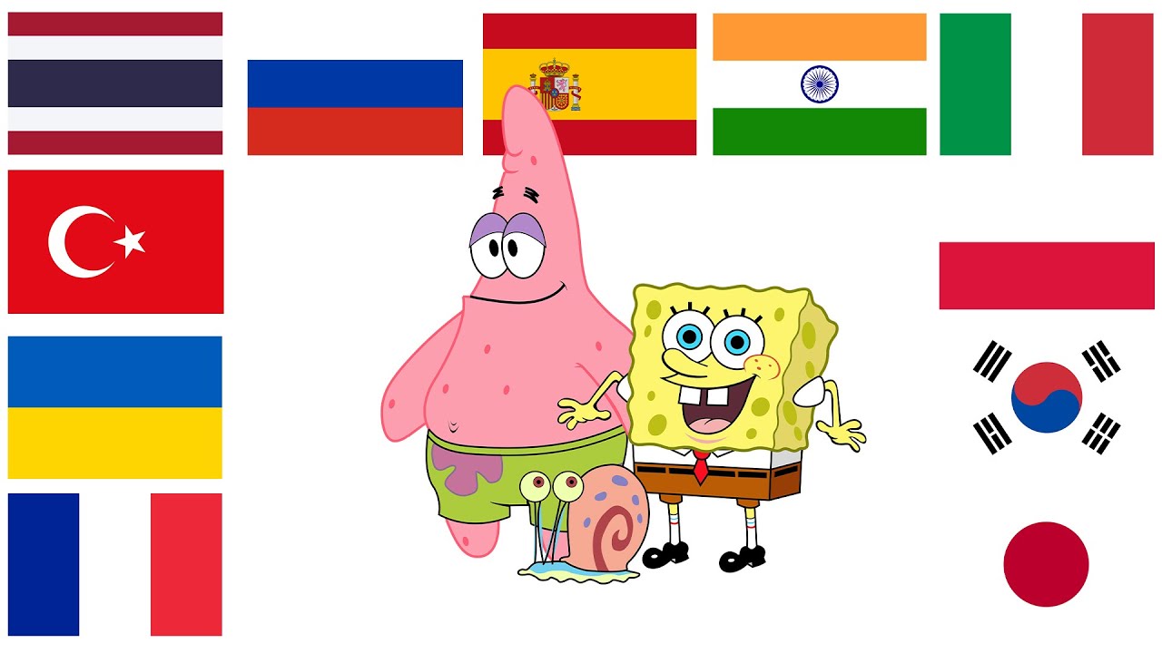 SpongeBob in different languages - YouTube