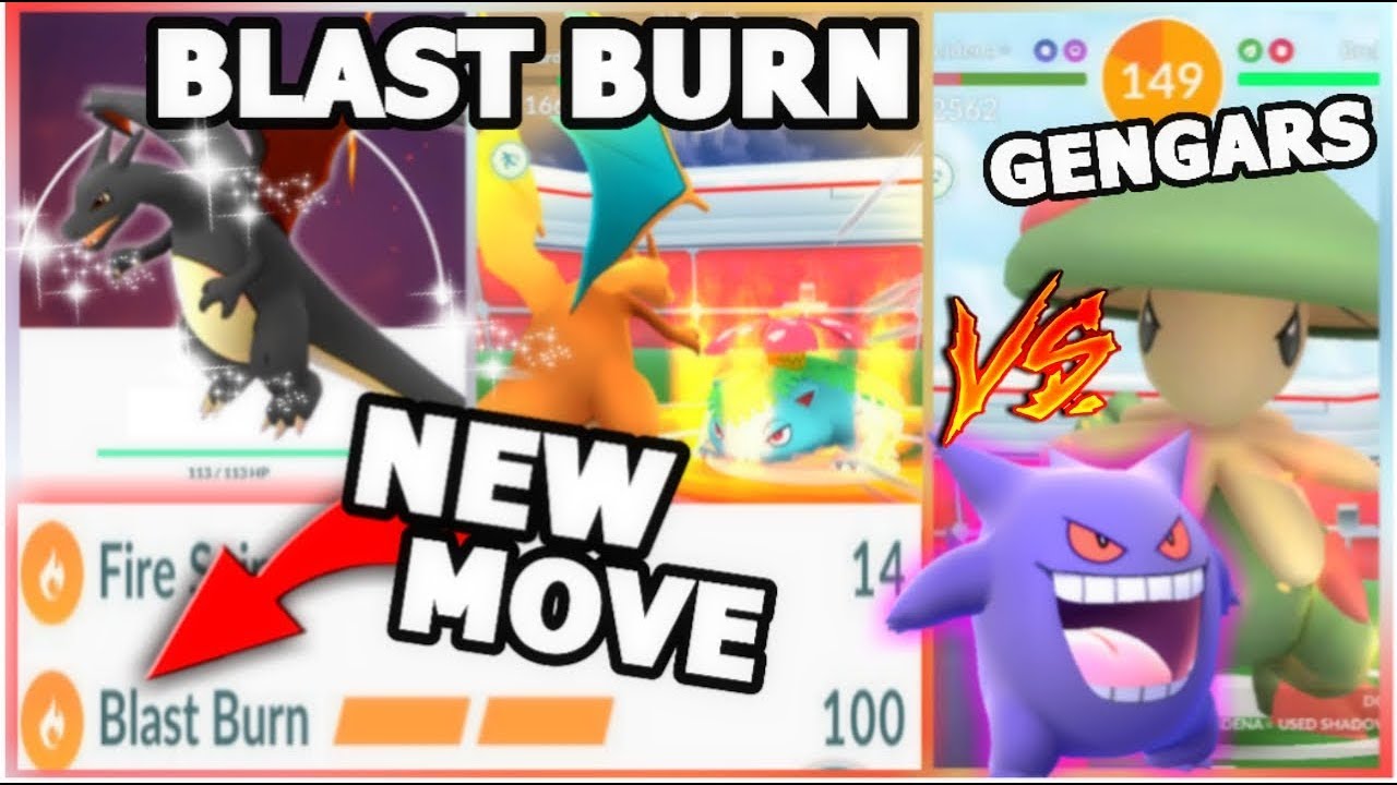 BLAST BURN CHARIZARD GAMEPLAY & DISCUSSION IN POKEMON GO | 4 GENGARS VS ...