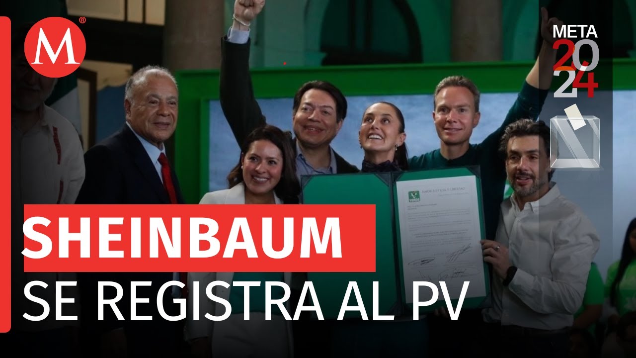 Sheinbaum recibe constancia de candidata presidencial del Partido Verde ...