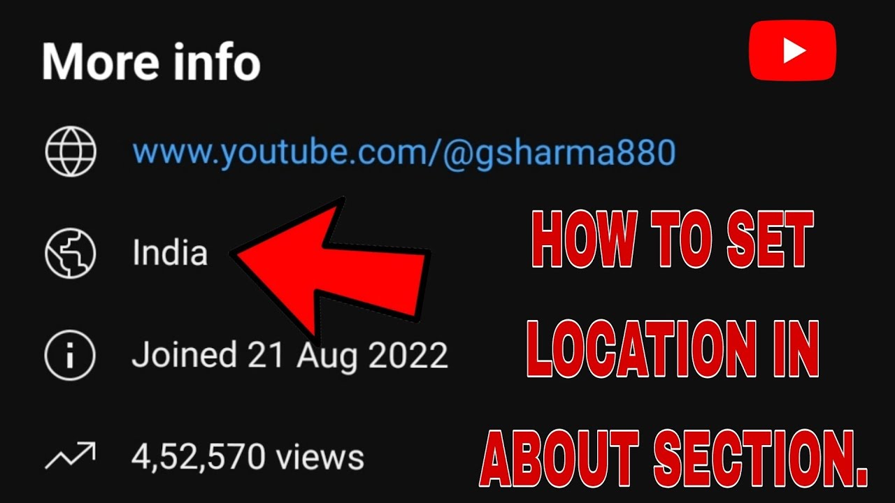 How to add location in youtube Channel | How to add Channel Country | # ...
