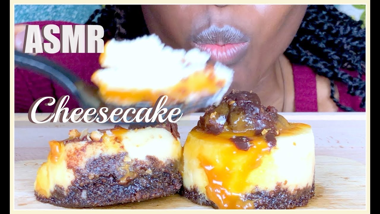 ASMR Cheesecake Rich Brownie Extra Java -Eating Sounds [No Talking Just ...