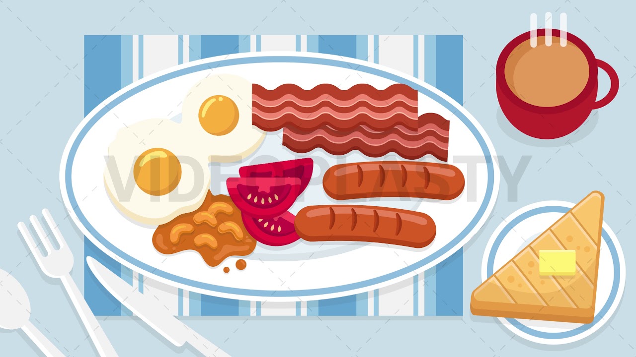 English Breakfast Food Scene Stock Animation [MOV & GIF] - YouTube