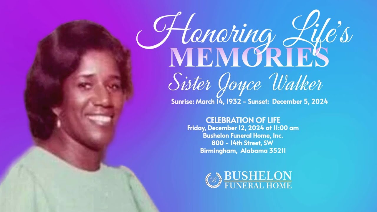 Celebration of Life Sister Joyce Walker - YouTube