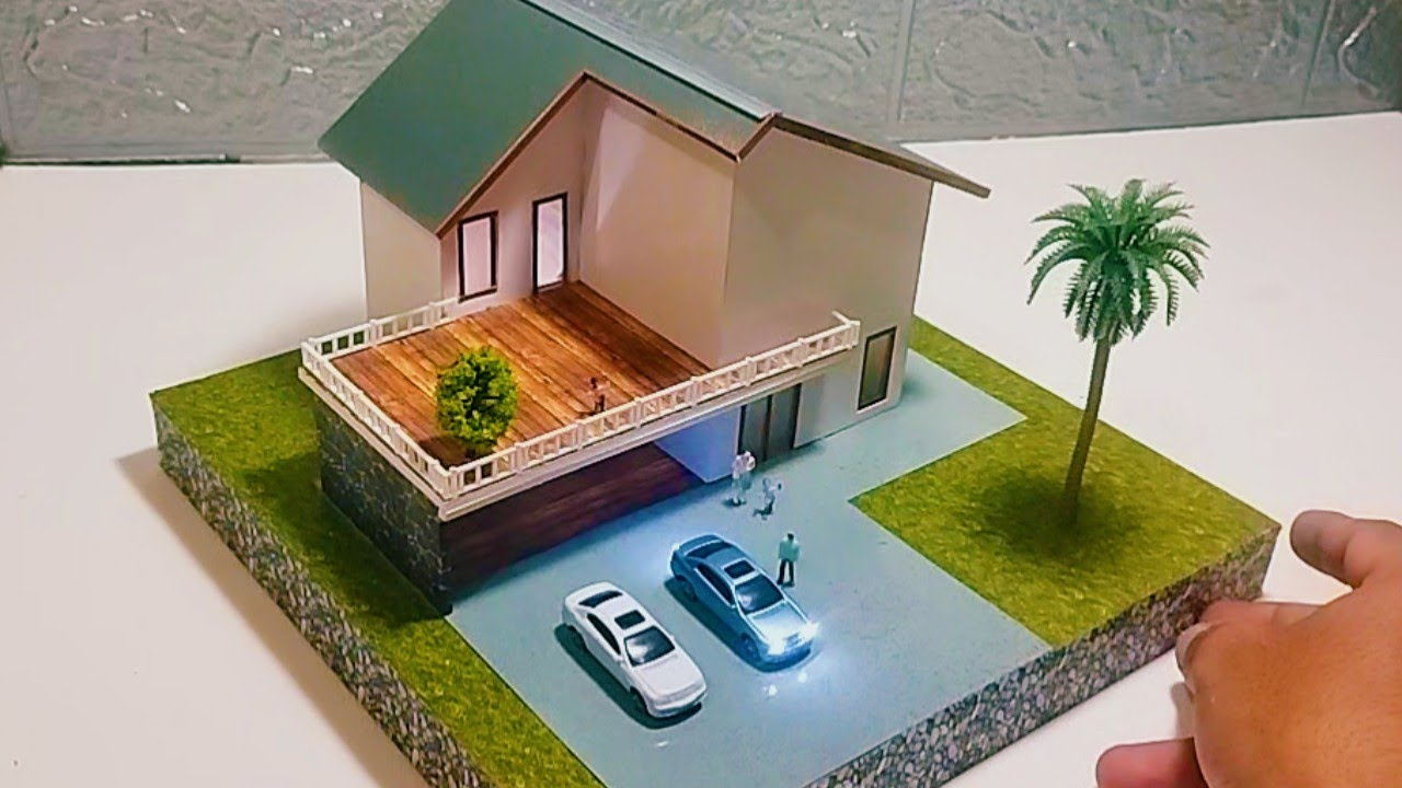 DIY MINIATURE RUMAH DARI BAHAN KARDUS#11 RUMAH MINIMALIS - YouTube