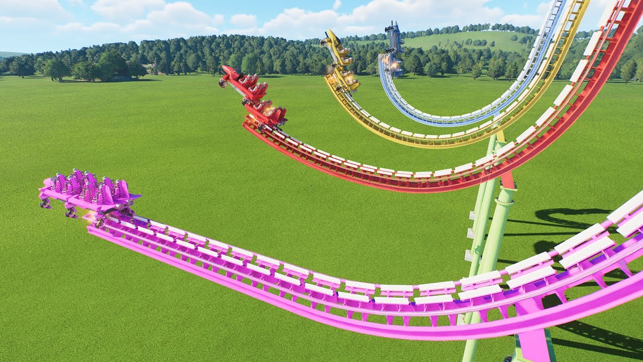 0° vs 90° Ramp Jumping Roller Coaster Championship - Planet Coaster 2 ...