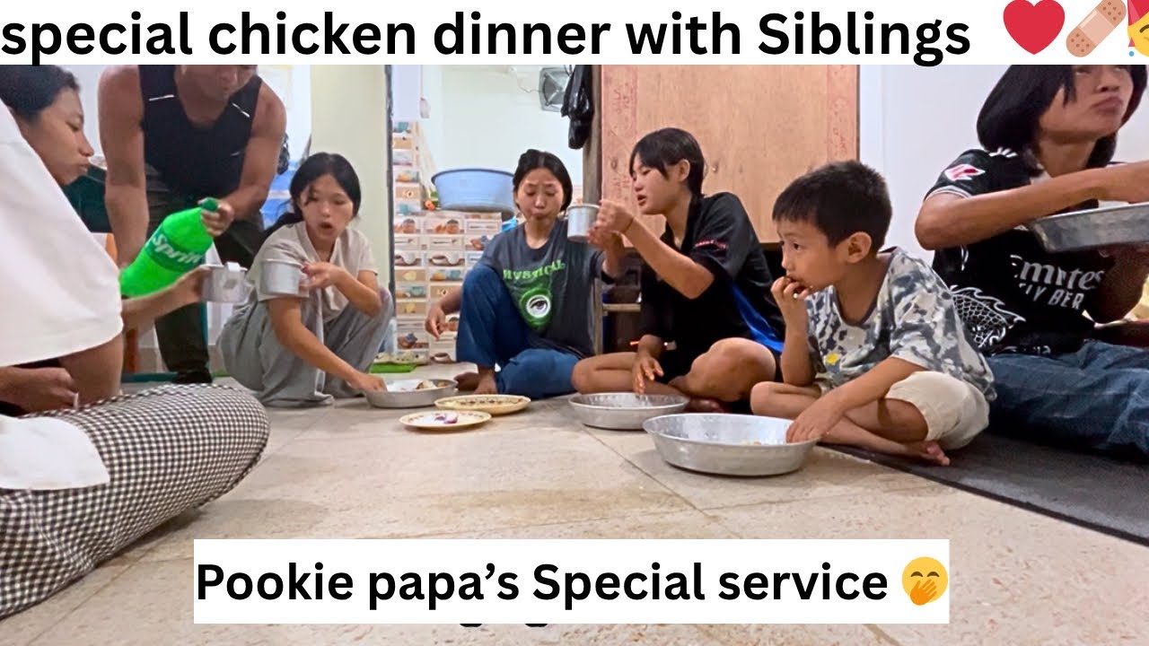 Special chicken dinner with siblings/ papa’s special service 🥰/ # ...