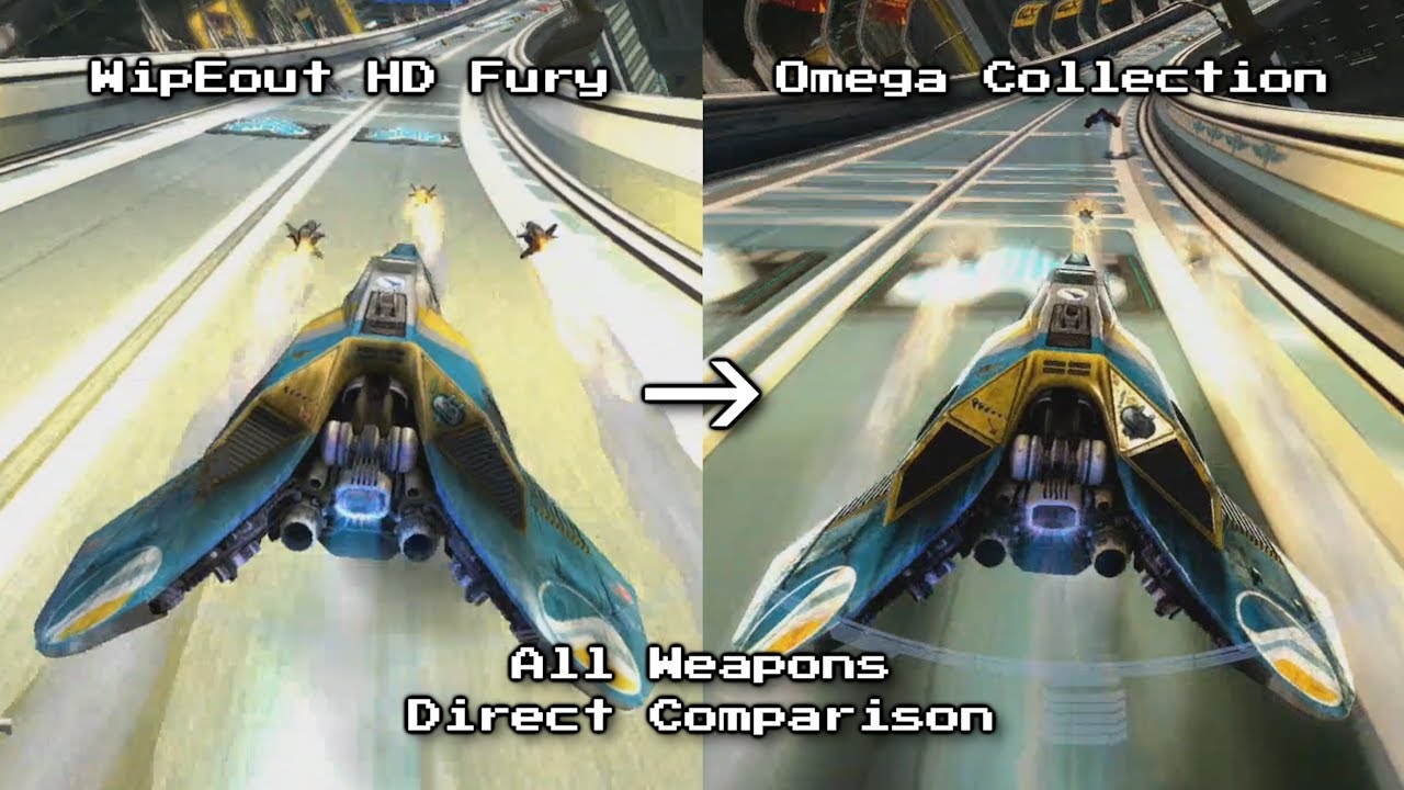 WipEout HD Fury vs Omega Collection - All Weapons Comparison - YouTube