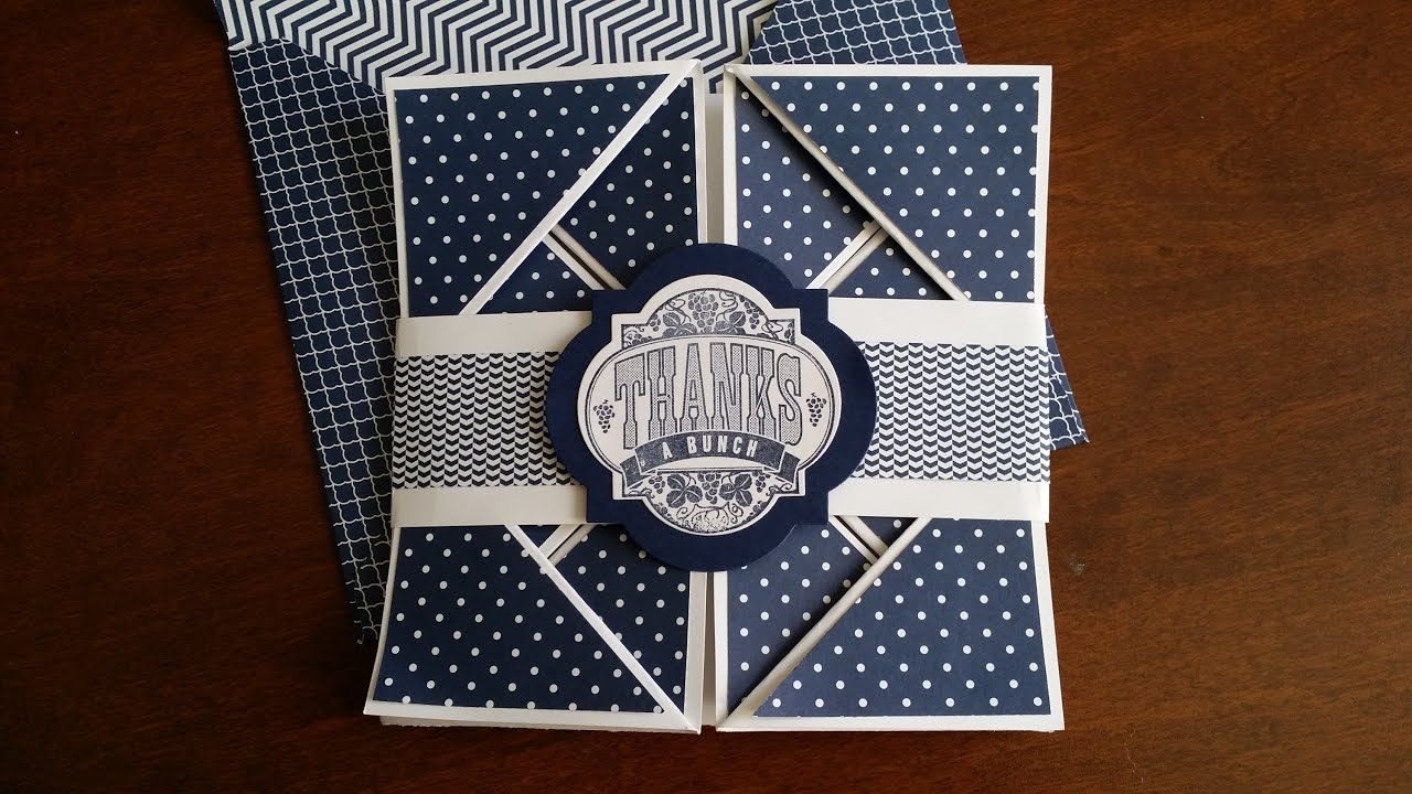Napkin Fold Card - YouTube