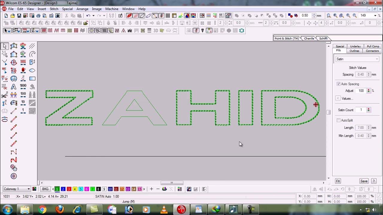 Wilcom Tutorials/How to Use Lettering in Wilcom Software Video Part 1 #wilcome4 #wilcom # ...