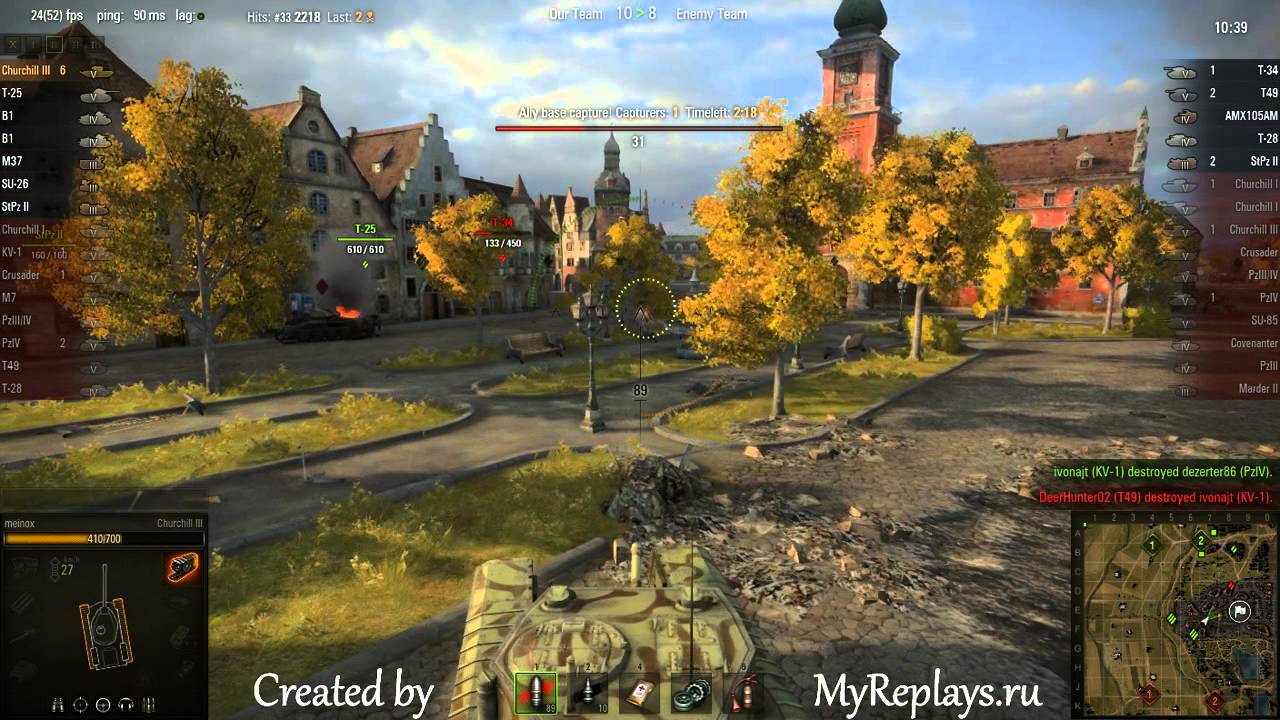 WOT: Siegfried Line - Churchill - 8 frags - - YouTube