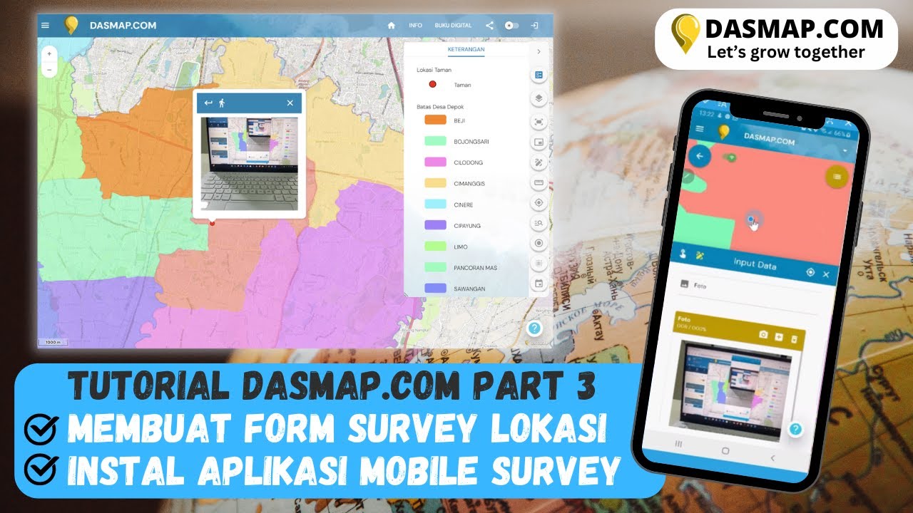 Tutorial Part 3: Cara membuat form survey, instal mobile survey dan cek ...