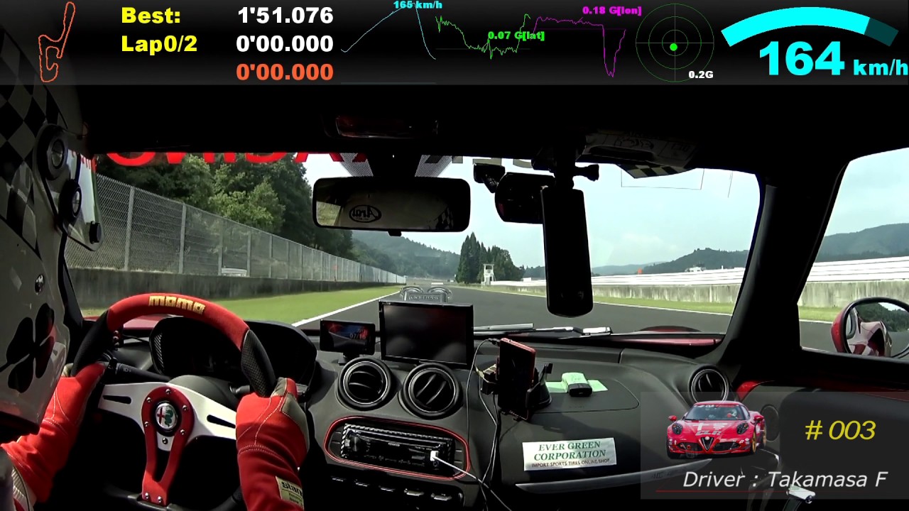Alfa Romeo 4C Circuit time attack in OKAYAMA - YouTube