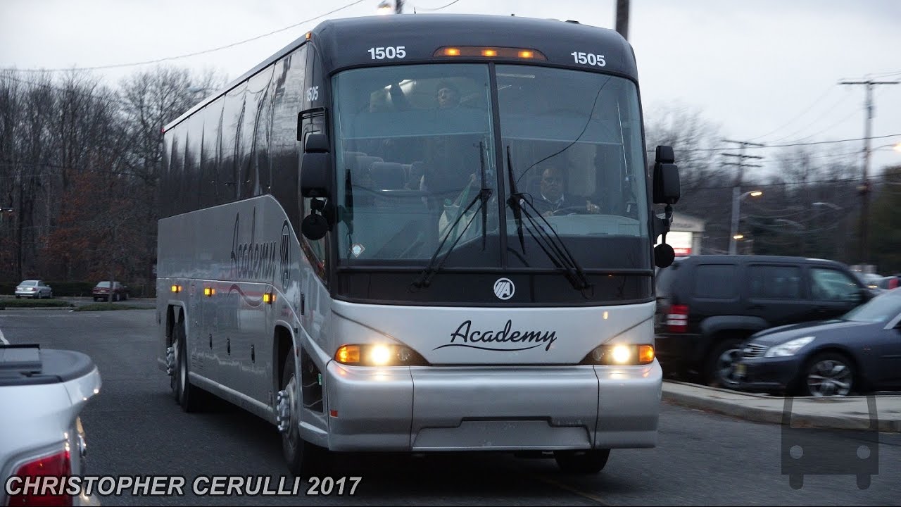ACADEMY BUS J4500 BUS 1505 IN MARLBORO NJ AT UNION HILL - YouTube