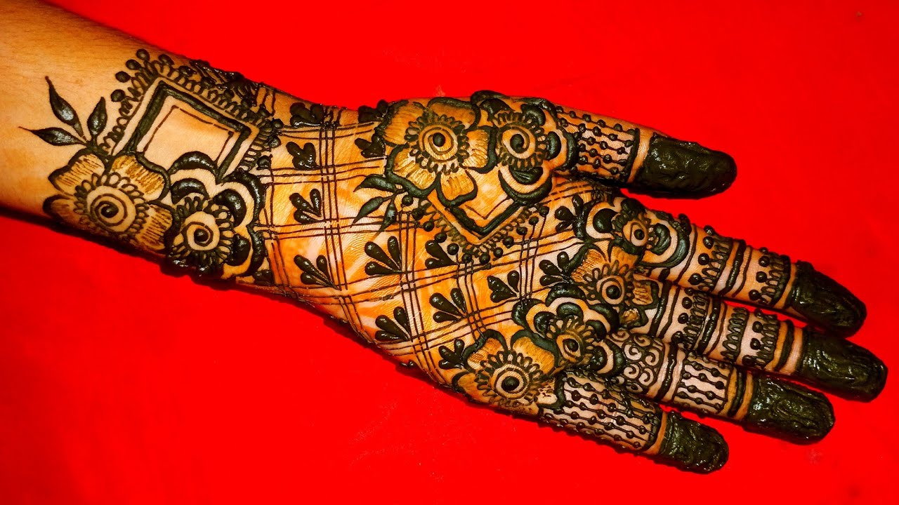 Karwachauth Special Stylish Easy Front Hand Mehndi Design || Stylish ...