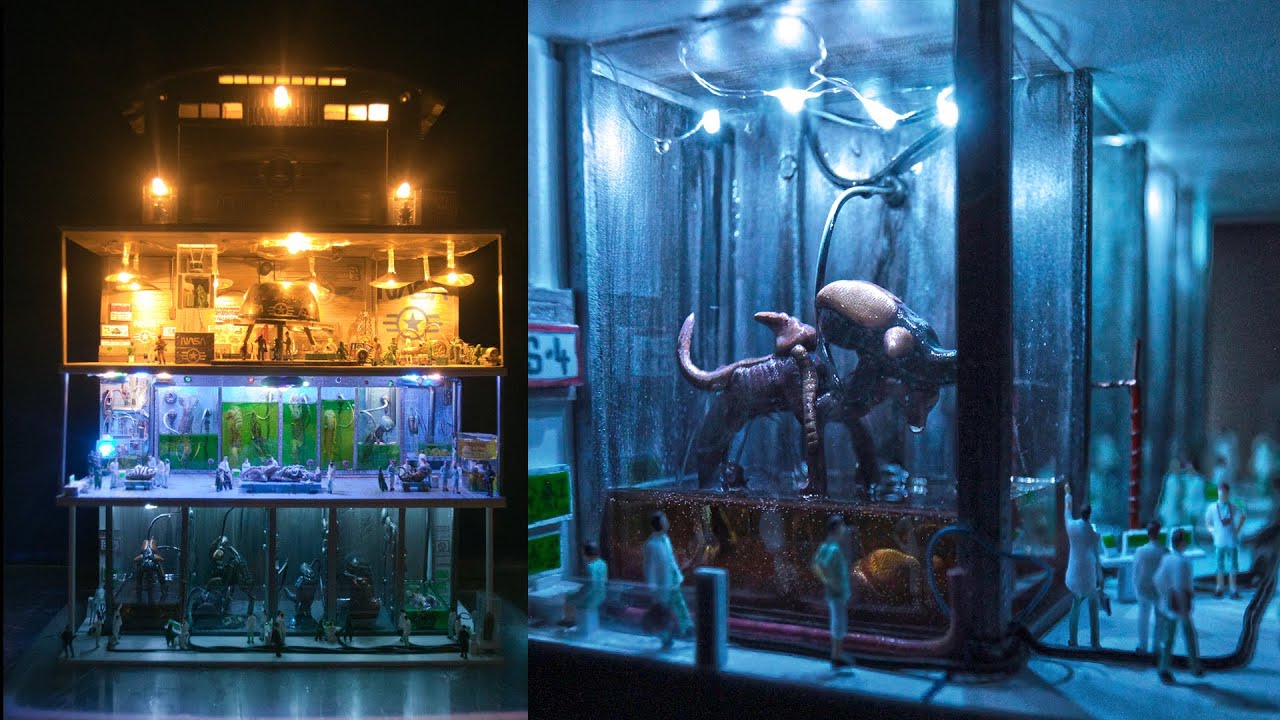 Alien Lab Diorama 👽 Area 51 - Polymer Clay / Epoxy resin PART 4. Hangar ...