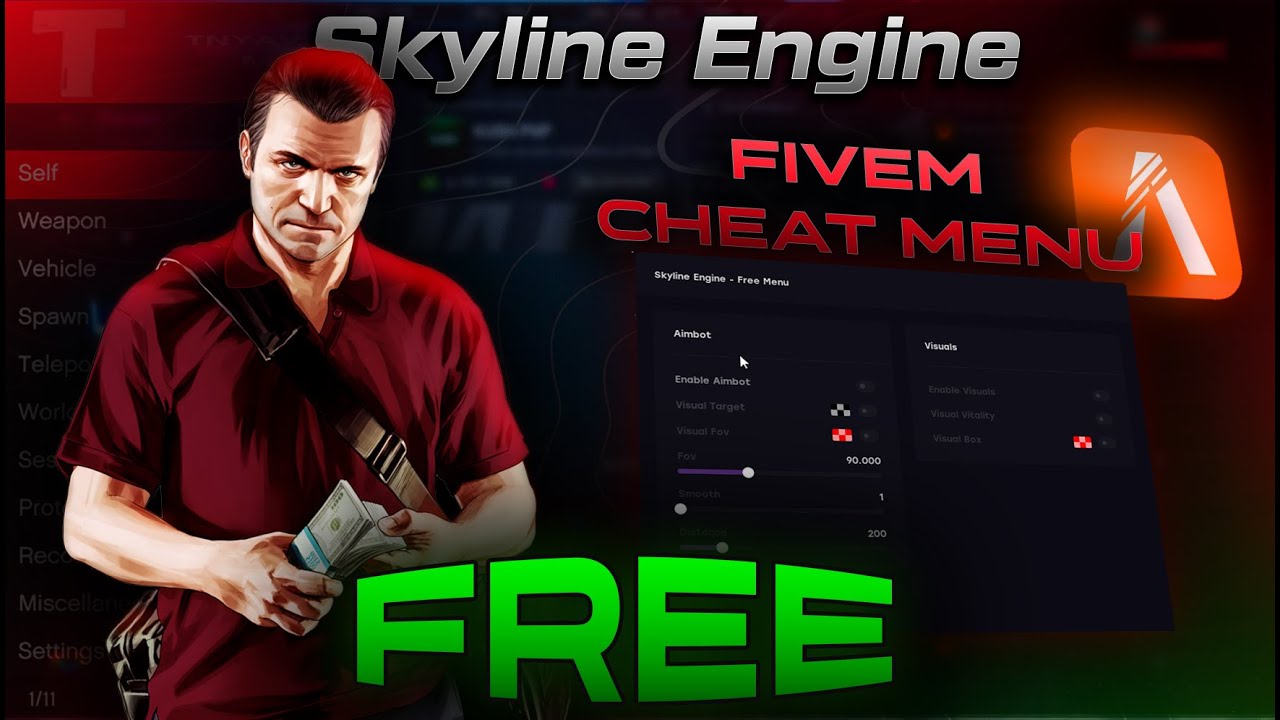 FIVEM - BEST FREE CHEAT with AIMBOT/ESP & PLAYER & WEAPON & VEHICLE ...