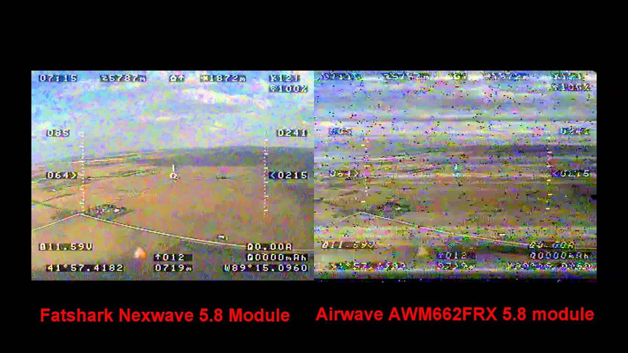 Comparing nexwave 5.8 receiver module to airwave awm662frx - YouTube