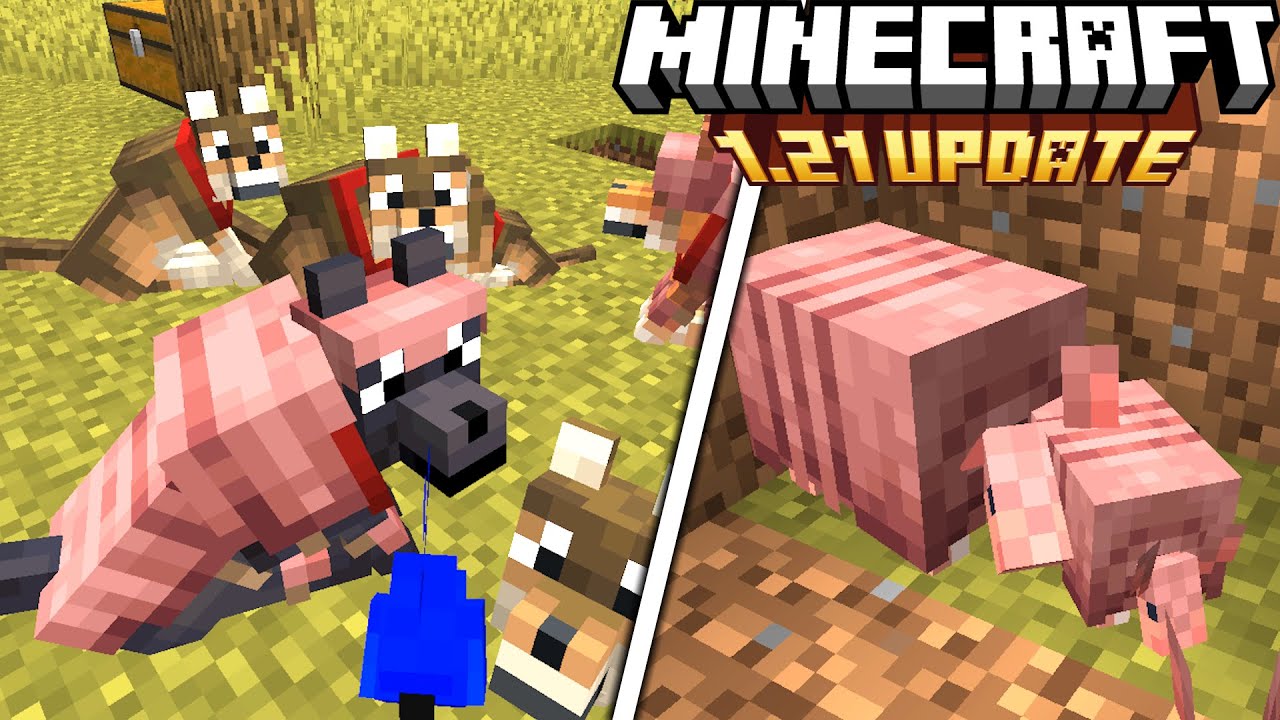 Minecraft's NEW DOGS, WOLF ARMOR & The ARMADILLO - YouTube