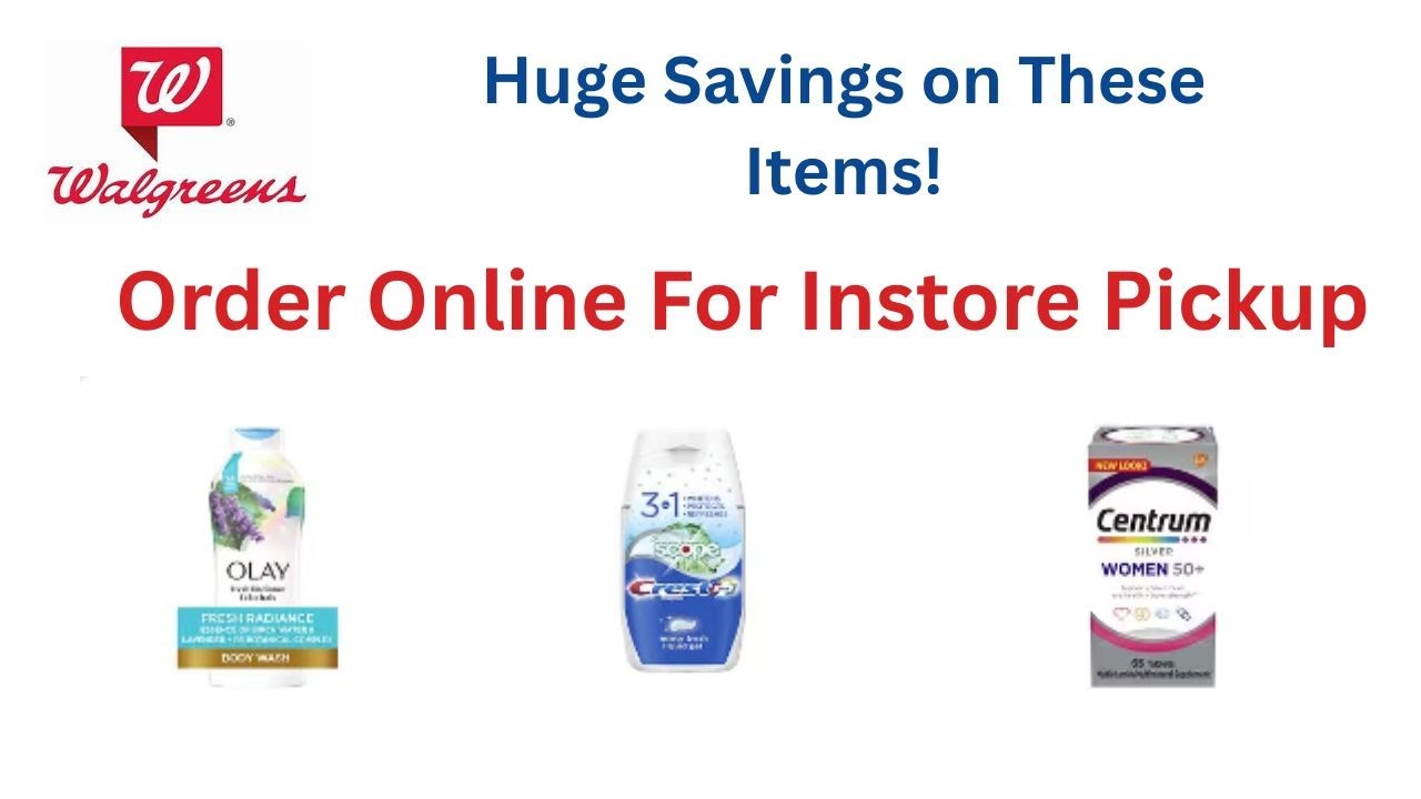 Online Deal for In Store Pickup at Walgreens! - YouTube