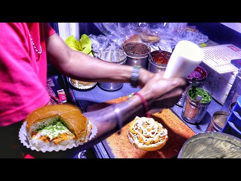 Highest Varieties Of Maska Bun Seller | Mayonese Loaded Ratlami Sev Muska Bun | Indian Street Food