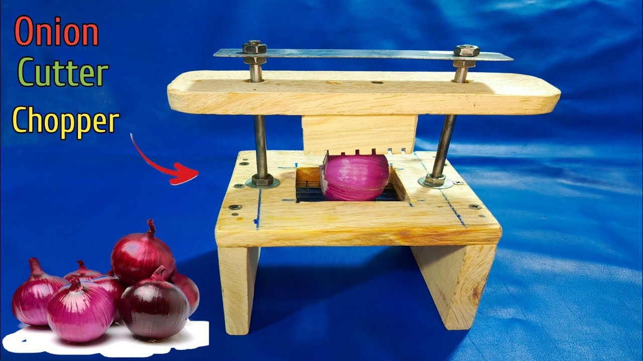 How To Make Onion Cutting Machine" DIY Onion Cutter Chopper !! Best ...
