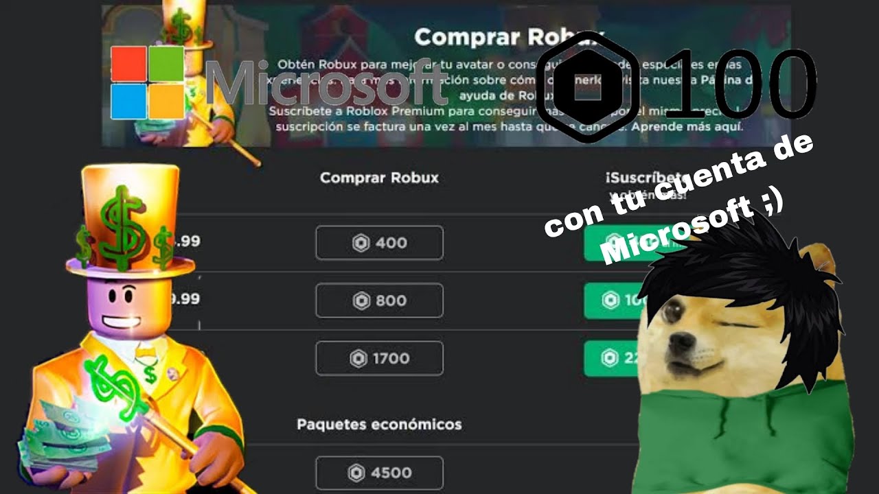 Como tener 100 robux gratis con tu cuenta de Microsoft :D - YouTube