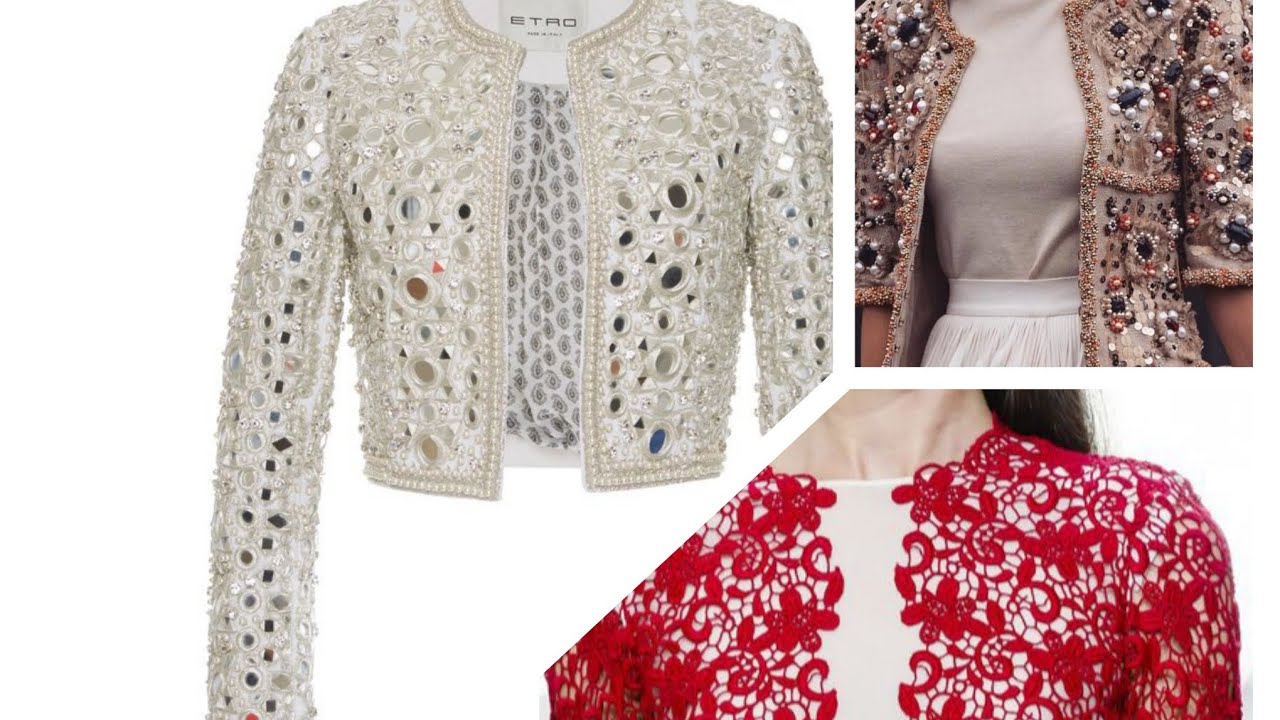 Latest fancy jackets stone work | Beautiful embroidery jackets ...