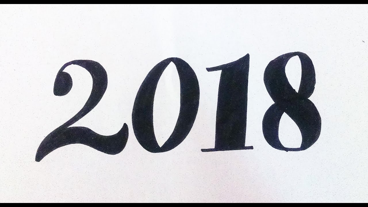 How to write "2018" in sherif style - YouTube