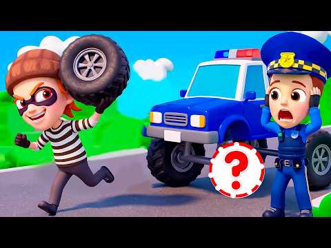 Police Car's Wheels Go Round and Round | Kids Songs by Nomad Kids Cartoon