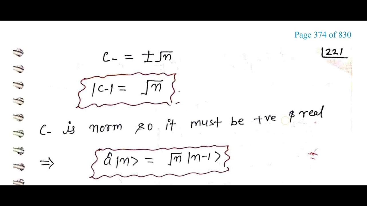 QUANTUM MECHANICS PART 9/(theory+numericals) // CSIR UGC NET //JAM ...